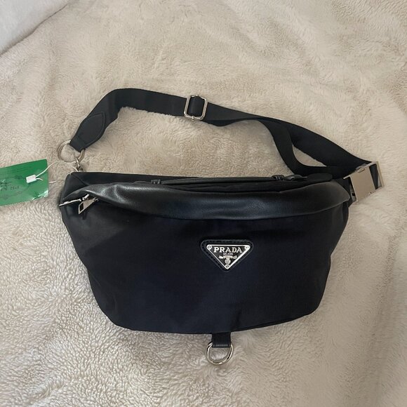 Prada | Bags | Prada Black Nylon Fanny Belt Bag | Poshmark